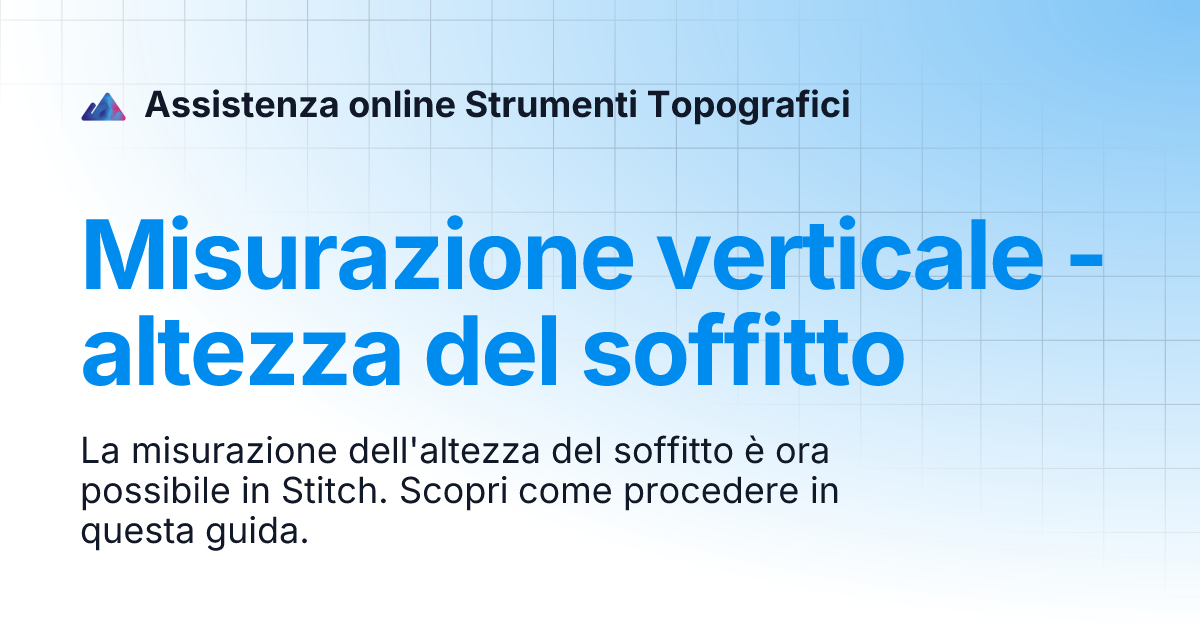 Misurazione verticale - altezza del soffitto | Assistenza online ...