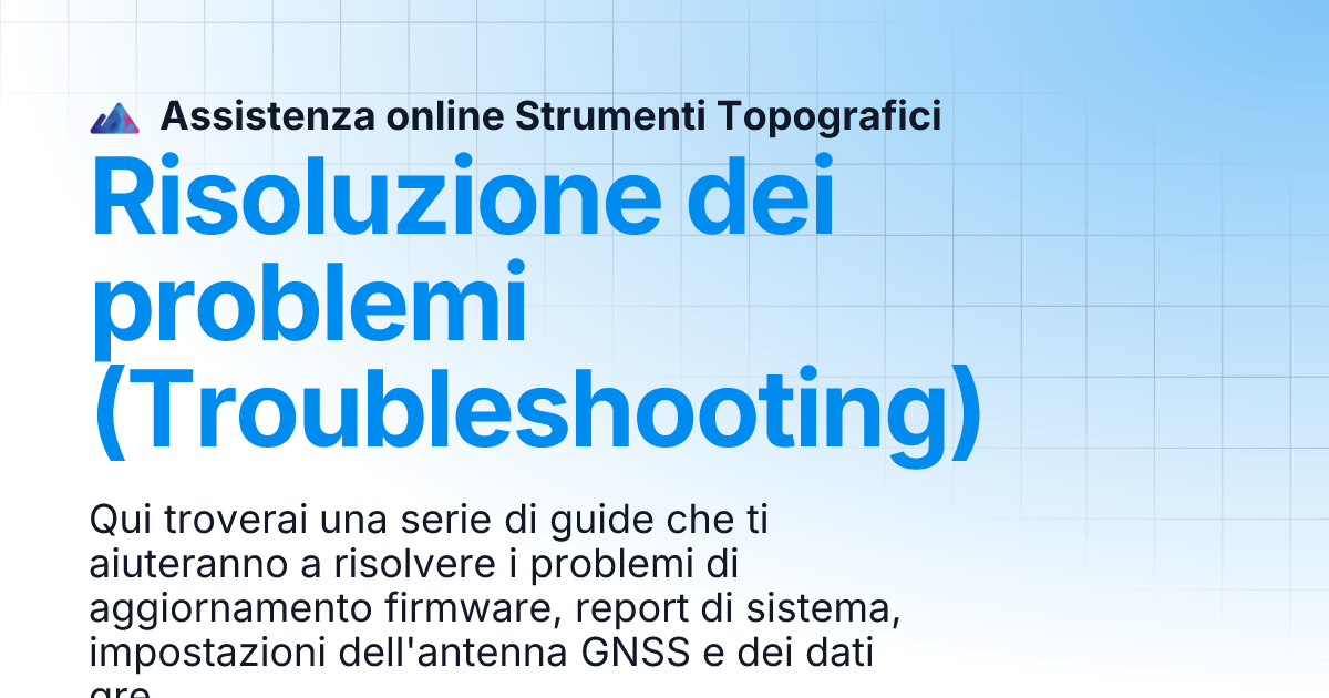 Risoluzione dei problemi (Troubleshooting) | Assistenza online ...