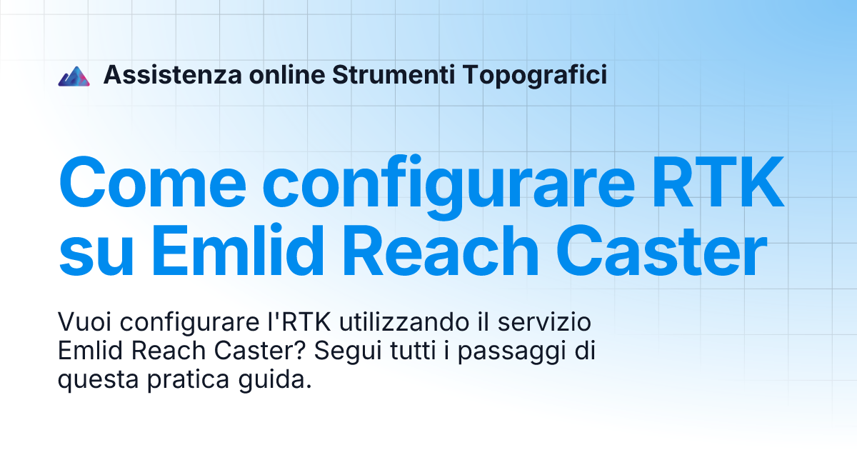 Come configurare RTK su Emlid Reach Caster | Assistenza online ...